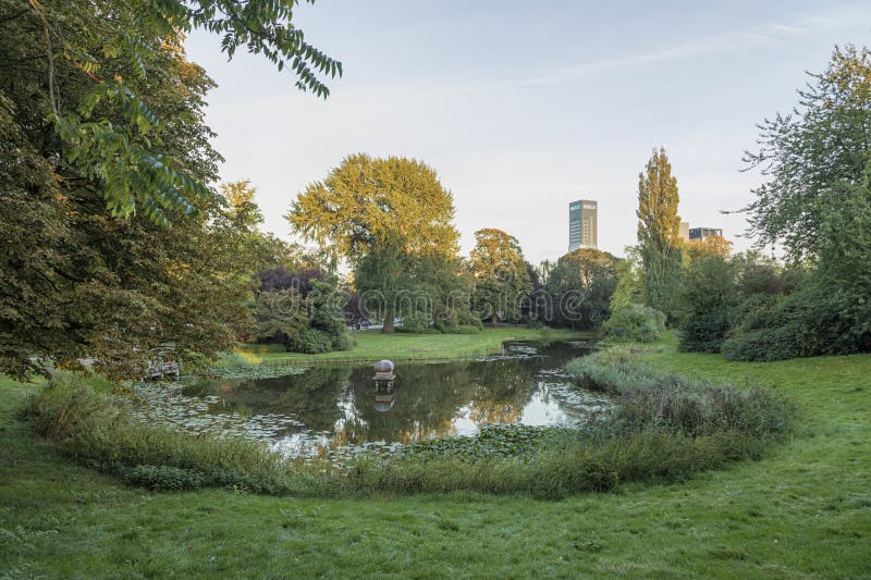 Westerpark at Leeuwarden, the Netherlands Stock Image - Image of city ...