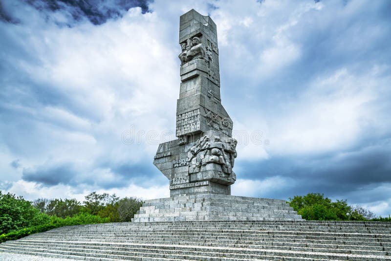 Westerplatte Monument In Memory Of The Polish Defenders Stock Image ...