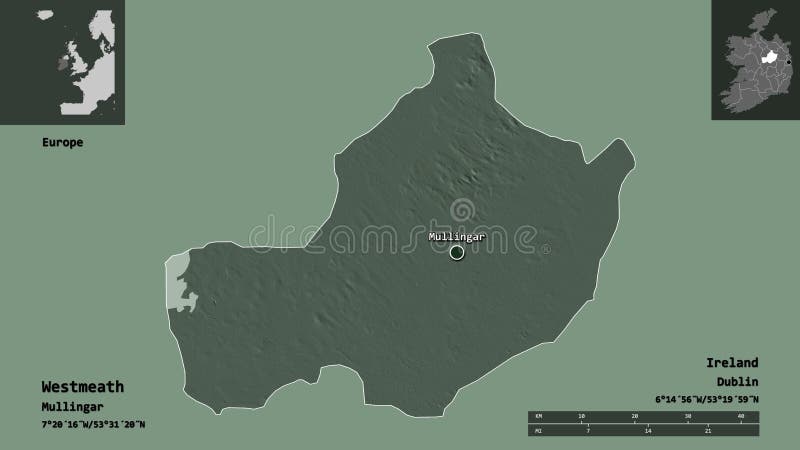 Westmeath, County of Ireland,. Previews. Administrative Stock ...