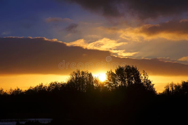 Sun over a house stock photo. Image of house, grase, left - 99911602