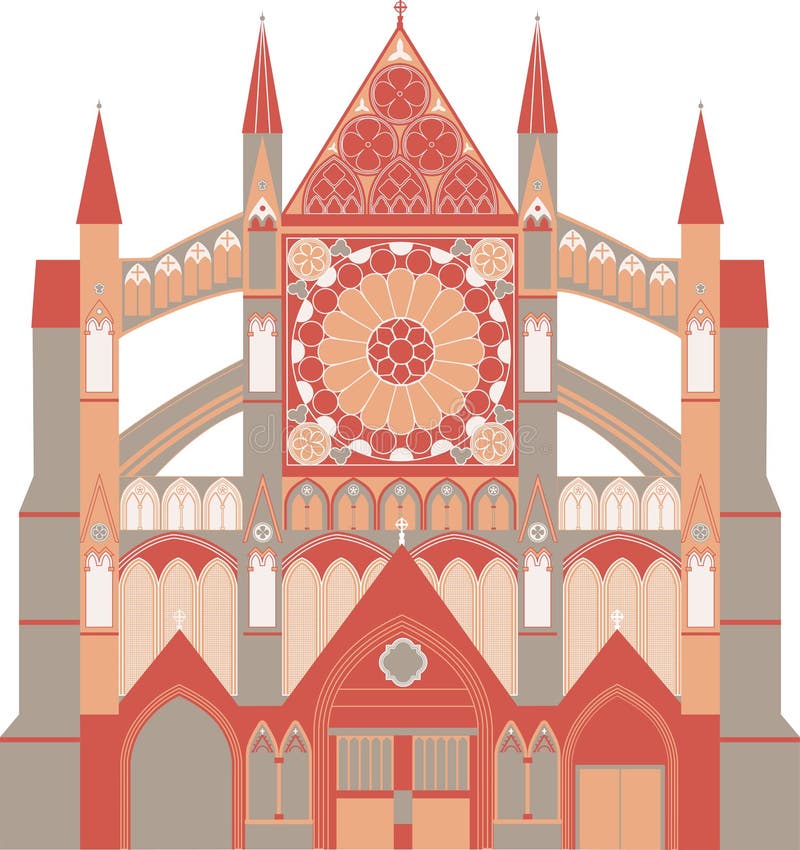 Westminster Abbey. Color Image, Flat Design. Vector. Stock Vector ...