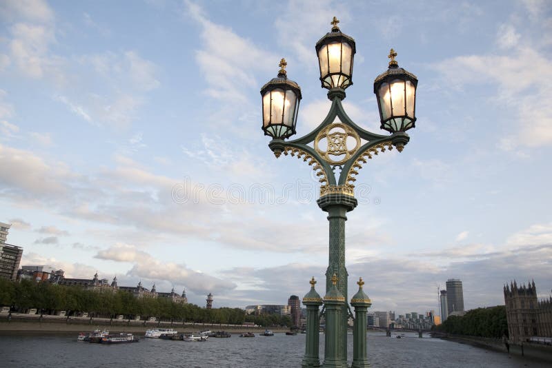 Westminster Bridge Lamppost; London Stock Image - Image of england ...