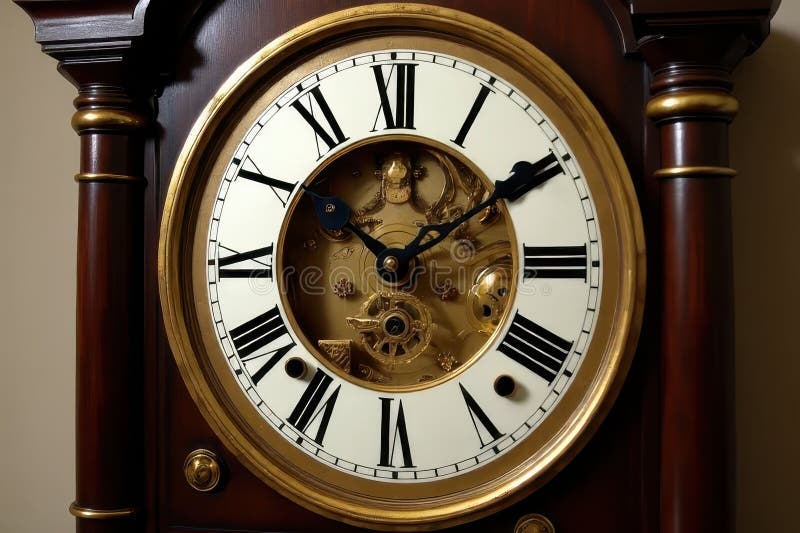 Westminster Chime Clock: Antique Design and Complex Mechanism Stock ...