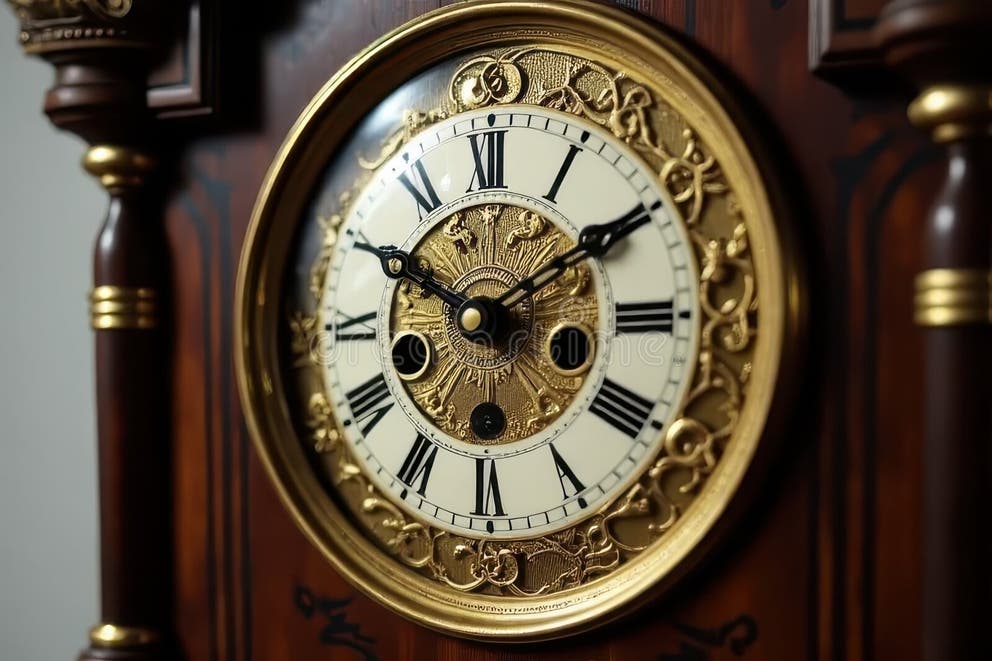 Westminster Chime Clock: Antique Design and Complex Mechanisms Stock ...