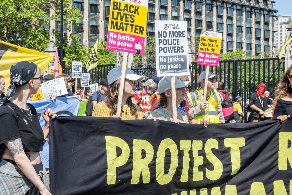 WESTMINSTER, LONDON - 27 May 2023: Protesters Marching at a Kill the ...
