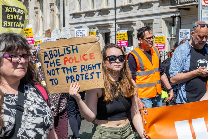 WESTMINSTER, LONDON - 27 May 2023: Protesters Marching at a Kill the ...