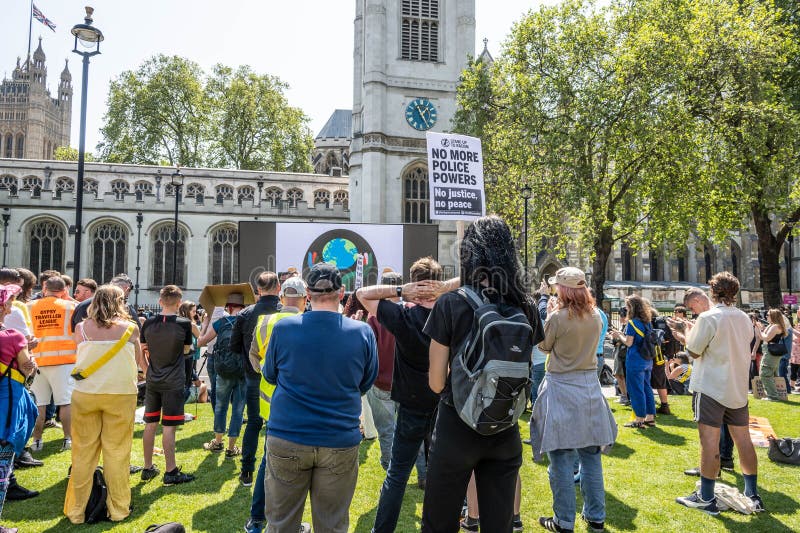 WESTMINSTER, LONDON - 27 May 2023: Protesters Marching at a Kill the ...