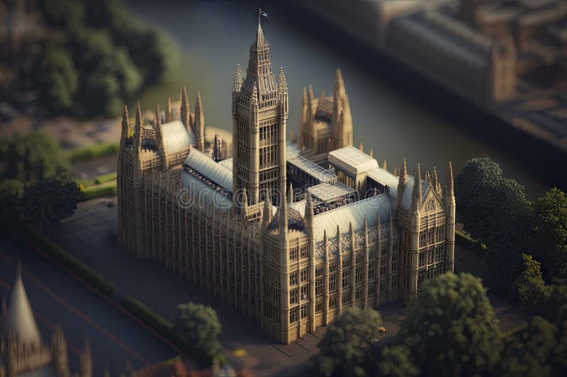 Westminster Palace in Miniature. Perfect for Model Enthusiasts Stock ...