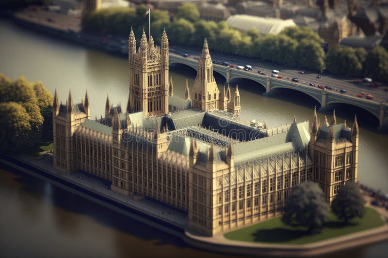 Westminster Palace in Miniature. Perfect for Model Enthusiasts Stock ...