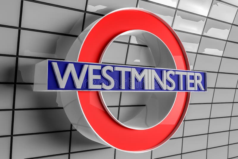 Westminster Tube Sign editorial stock photo. Illustration of capital ...