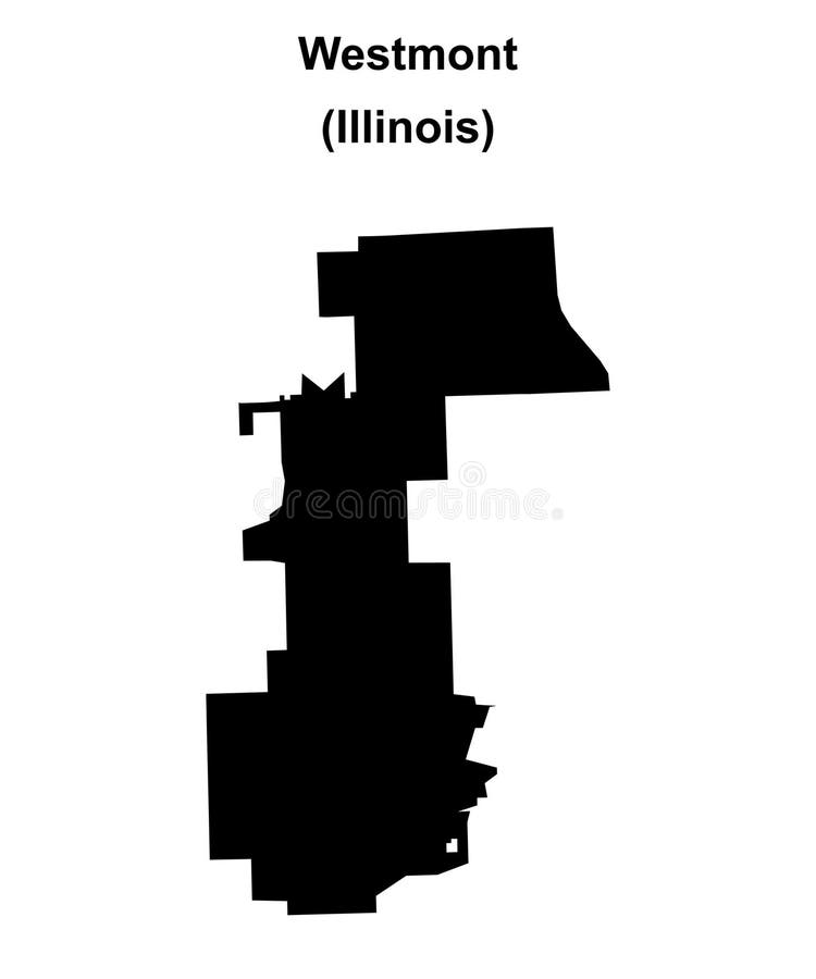 Westmont outline map stock vector. Illustration of illinois - 357279298
