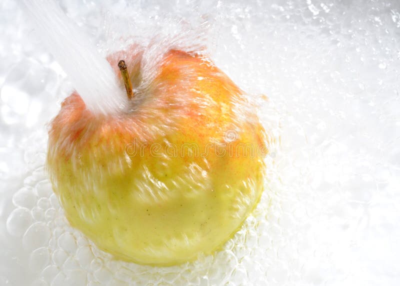 Wet apple stock photo. Image of streaming, gush, fresh - 18302036