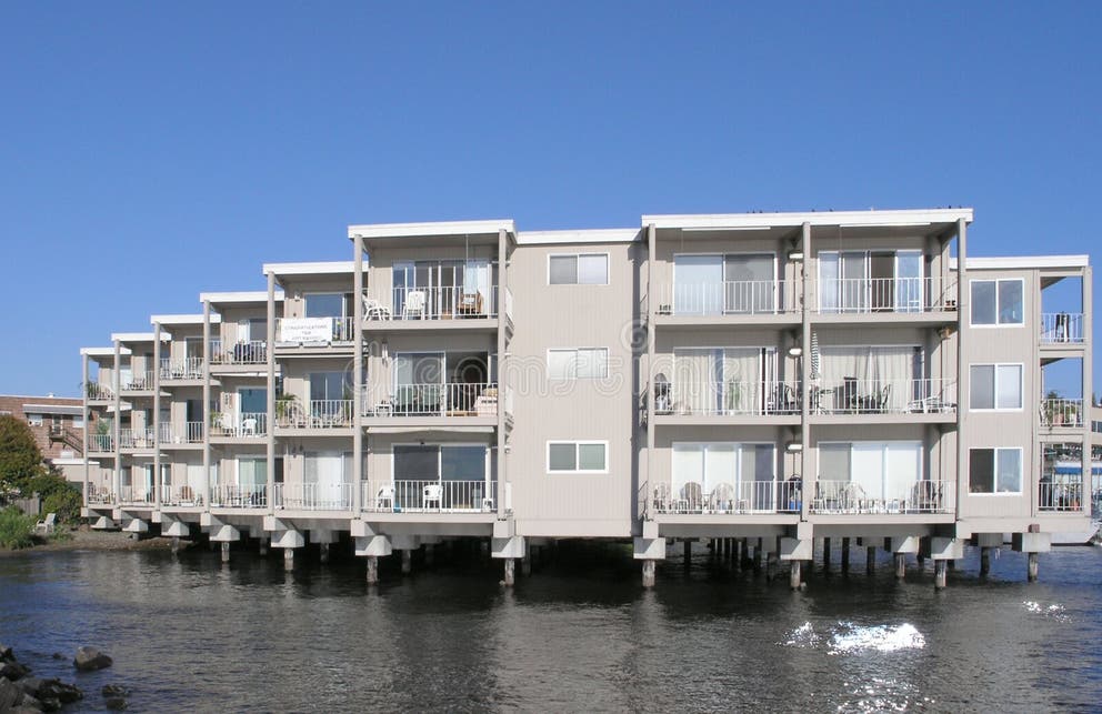 Wet Back Porch stock photo. Image of blue, luxury, condominiums - 212548