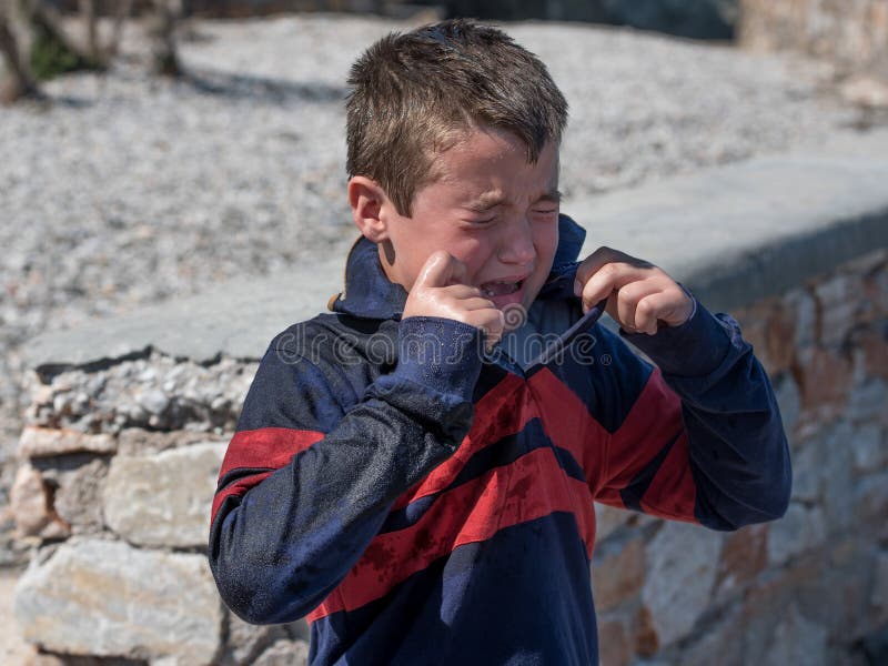 Wet stock photo. Image of face, person, anger, child - 58064294