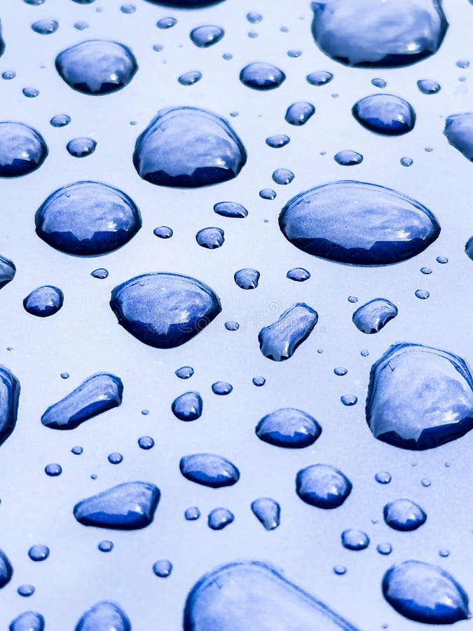 Wet Blue Surface with Drops Stock Photo - Image of clean, resistant ...