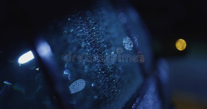 Wet Car at the Night, Rain Drops on a Surface Stock Video - Video of ...