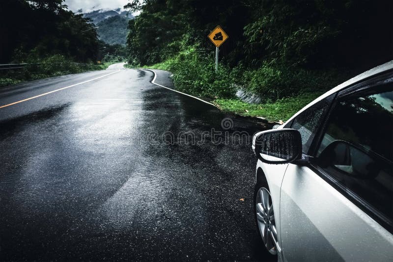 Slippery road stock image. Image of traffic, falling - 18563083