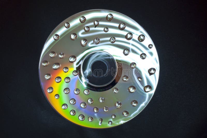 Wet cd drops stock photo. Image of number, chemistry - 36018940