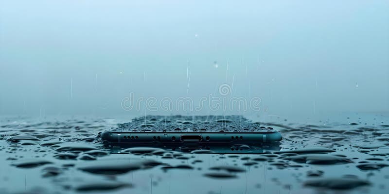 A Wet Cell Phone on a Reflective Surface Suitable for Illustrating ...