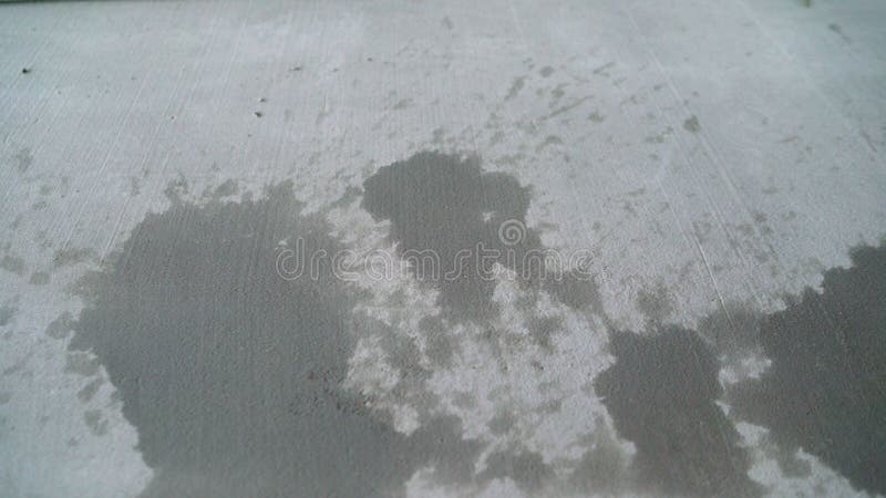 Wet Cement Stains Creating Abstract Patterns on Concrete Surface Stock ...