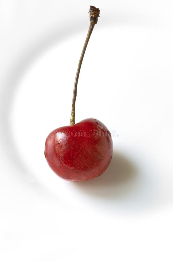 Wet cherry on the plate stock photo. Image of soft, dessert - 929106