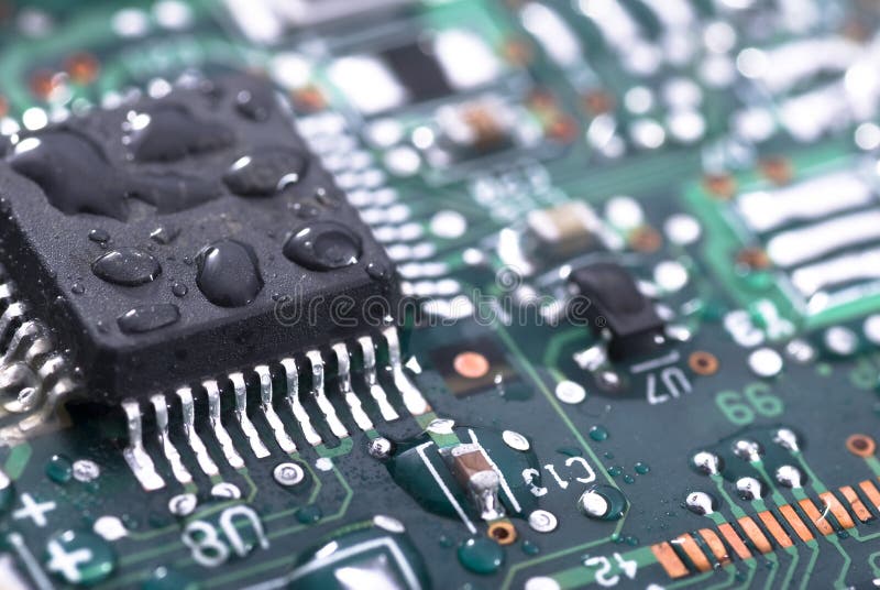 Circuit board under water stock image. Image of fresh - 4690007