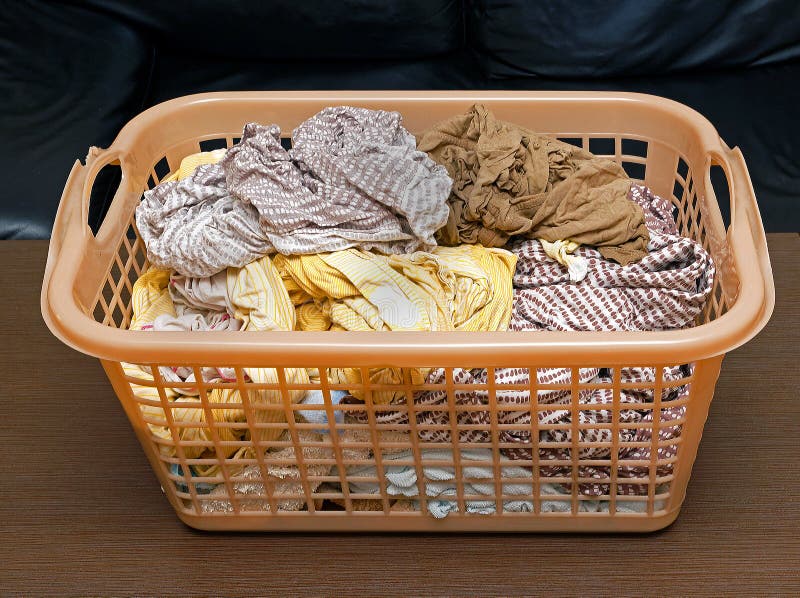 Wet Clean Laundry Inside Plastic Box Stock Photo - Image of pile ...