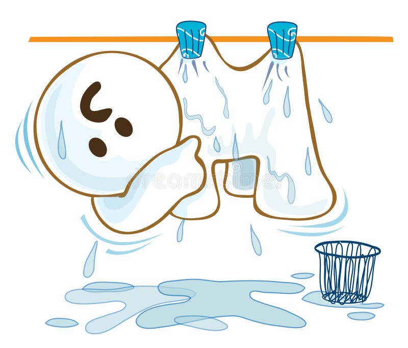 Wet cloth stock vector. Illustration of basket, white - 42616335