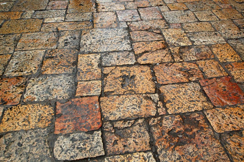 Wet cobble stock image. Image of stone, patterns, paving - 40667427