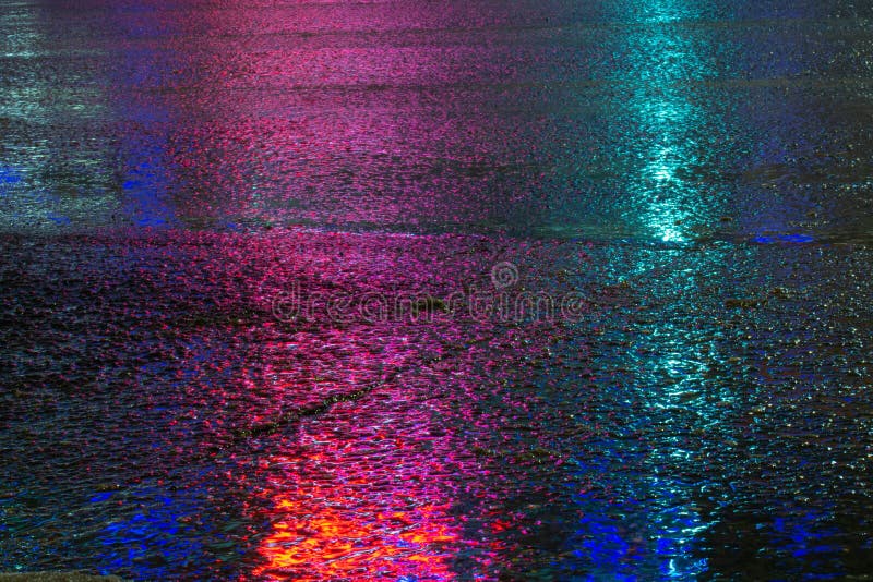 Wet colored asphalt stock photo. Image of blue, asphalt - 210890732