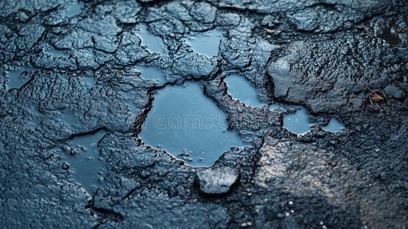 Wet Concrete with Subtle Puddle Reflections Stock Illustration ...