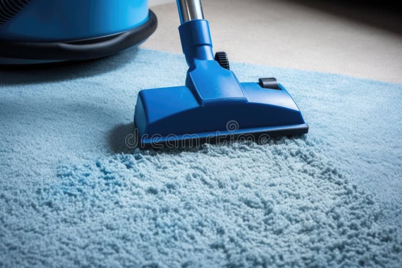 Wet-dry Vacuum Water from a Light-blue Carpet Stock Illustration ...