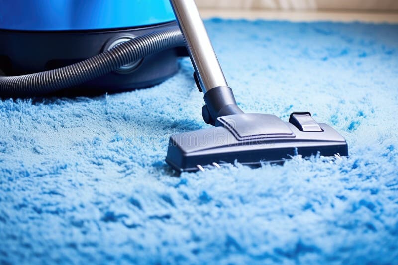 Wet-dry Vacuum Water from a Light-blue Carpet Stock Image - Image of ...