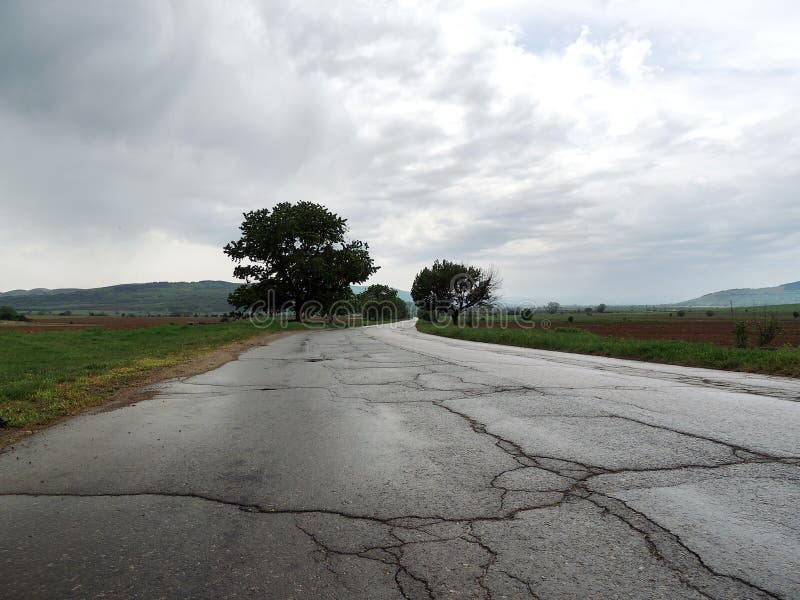 Low Angle of Dirt Road To Painted Hills Stock Photo - Image of park ...