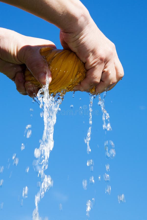 Wet Fabric Against Blue Sky. Stock Image - Image of housework, drying ...