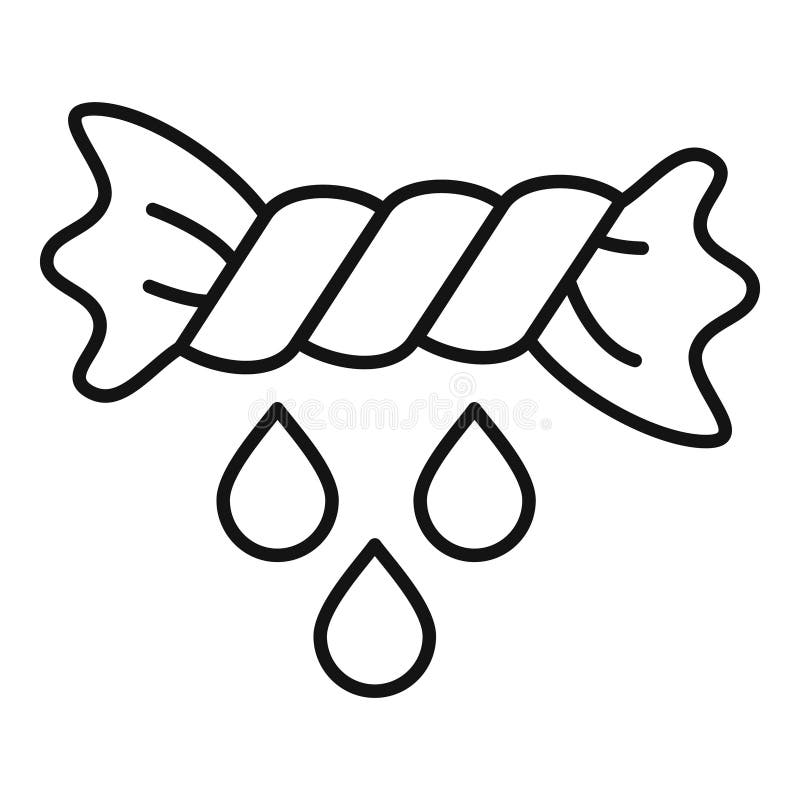 Wet Fabric Squeezing Water Laundry Service Icon Stock Vector ...