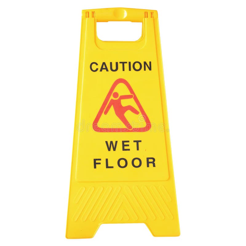 Wet floor sign stock image. Image of caution, yellow - 14197221