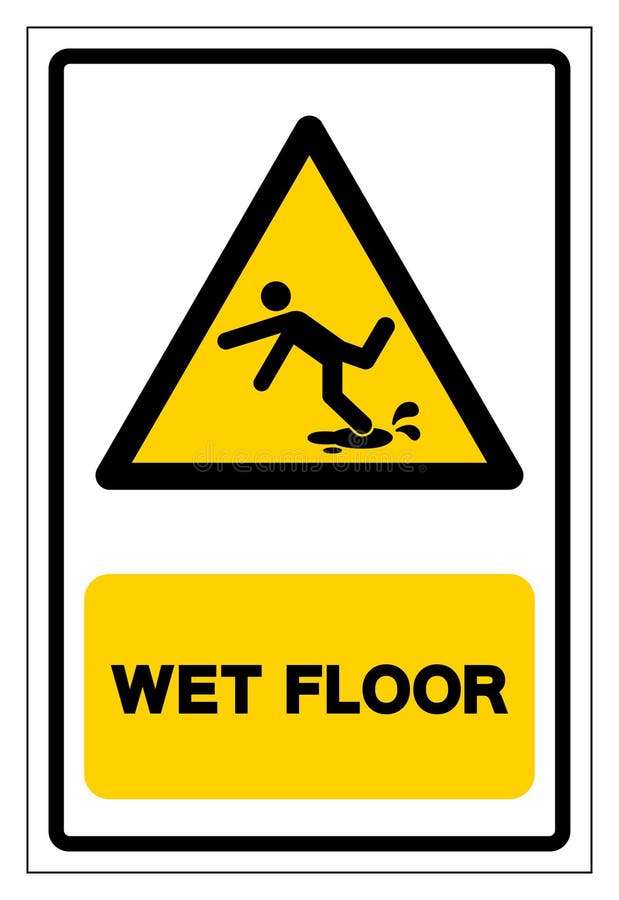 Wet Floor Symbol Sign,Vector Illustration, Isolate on White Background ...