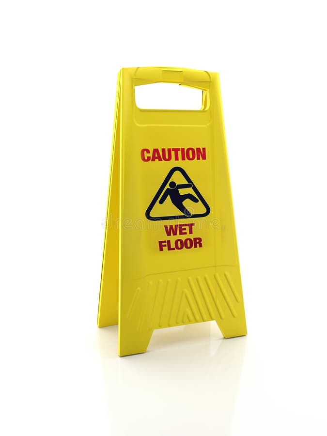 Wet floor Warning stock photo. Image of rain, yellow, water - 175218