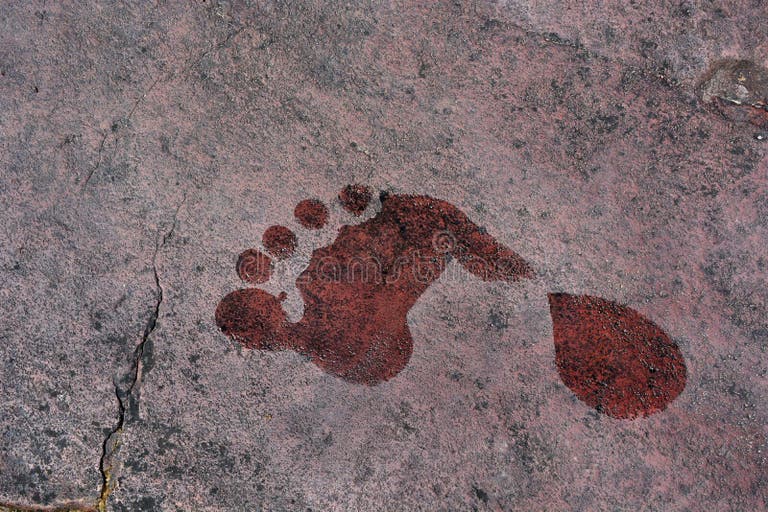 Wet Foot Print stock image. Image of fingerprint, paint - 64140809