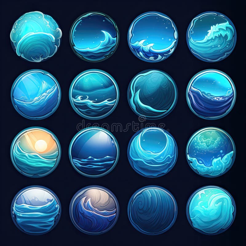 Wet Games Blue Water Splash Ai Generated Stock Image - Image of aqua ...