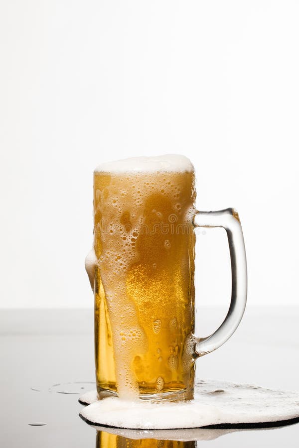 Glass of Beer with Foam and Stock Image - Image of water, foam: 178323737