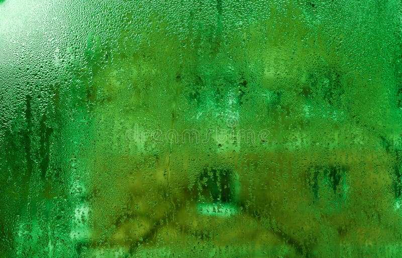 Wet Glass. Green Textured Background Stock Image - Image of fall ...