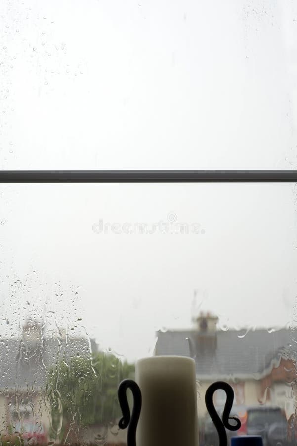 Wet and gloomy view stock image. Image of ireland, housing - 70230583