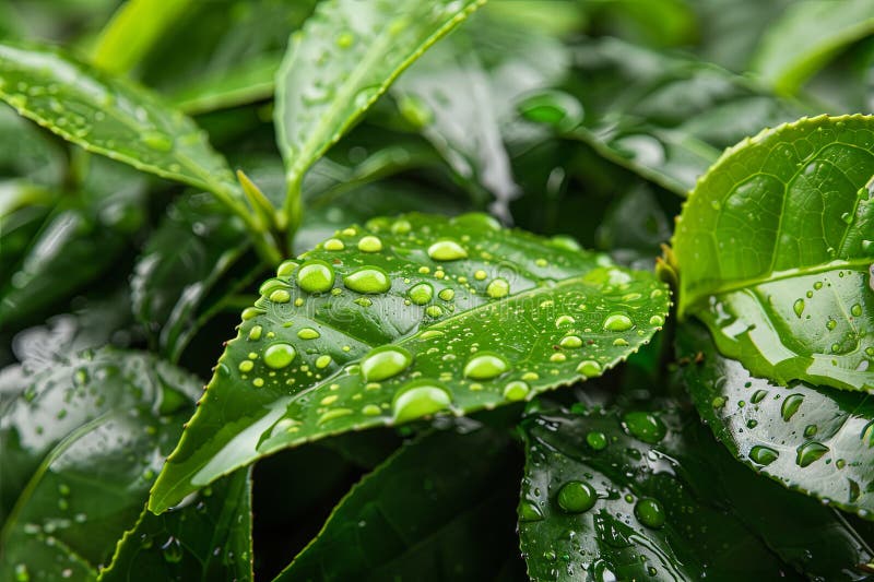 Wet Green Tea Leaves As a Background Stock Photo - Image of aroma ...
