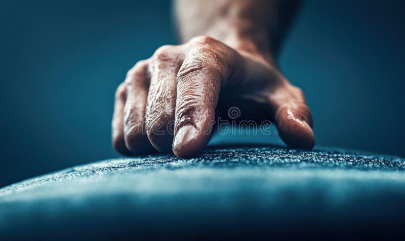Wet Hand Touching Surface in Close-Up Stock Illustration - Illustration ...