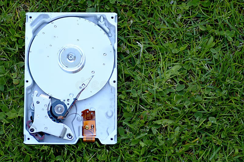 Wet hard disk stock photo. Image of broken, information - 661488