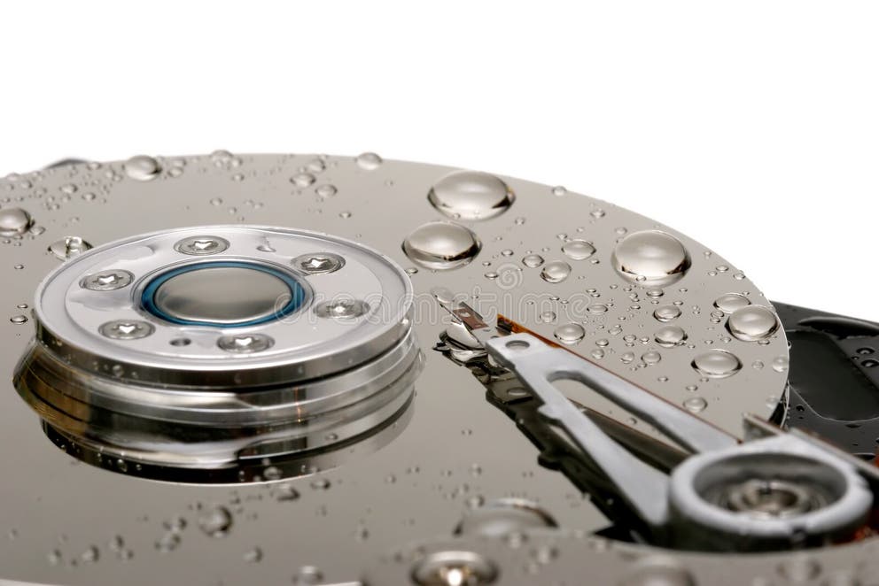 Wet hard drive stock photo. Image of destroyed, head, detail - 157042