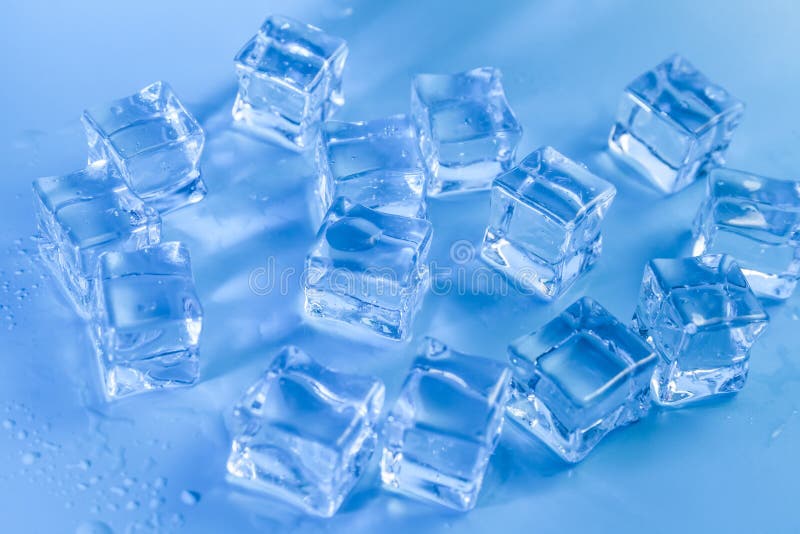Pyramid of Melted Ice Cubes with Drops Stock Photo - Image of drink ...