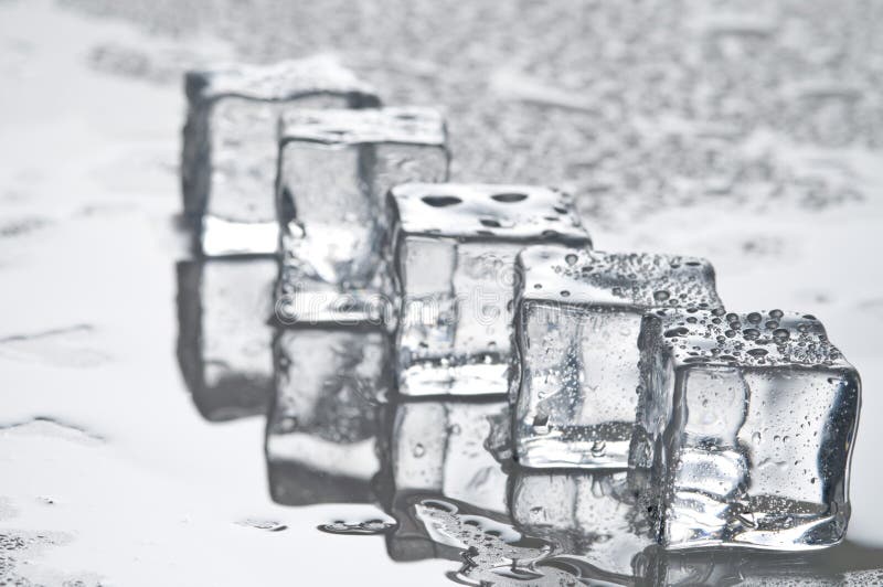 Wet ice cubes objects stock image. Image of isolated - 18064385